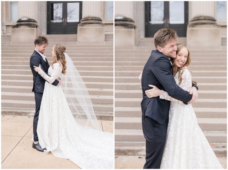 The Heights Rooftop Snowy Winter Wedding